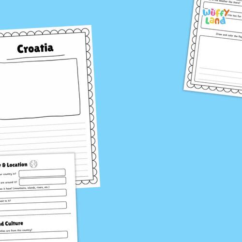 CROATIA Country Study | Geography Research Project & Printable Worksheets
