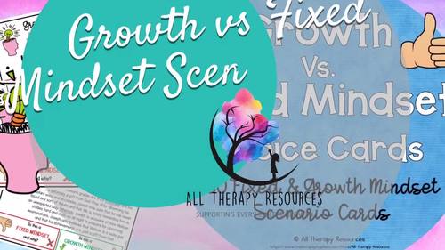 GROWTH VS FIXED MINDSET Scenario Choice Cards I CBT School Counseling ...