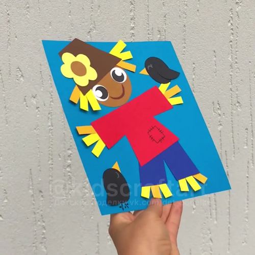 Shape Scarecrow Craft Fall Autumn Activities Farm Harvest Halloween Crafts