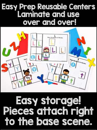 Errorless Alphabet Letter Identification Centers and Worksheets for ...