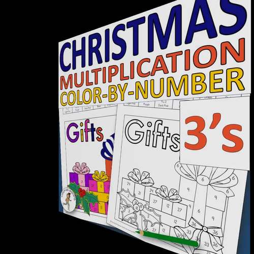 Winter Multiplication Christmas Math Coloring Activities Times Tables 2-12