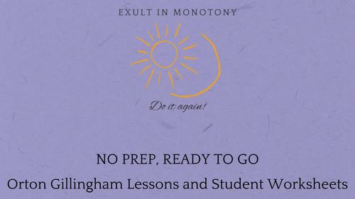 Orton Gillingham Lesson Plans and Student Sheets: onk, unk, FLSS, ck ...