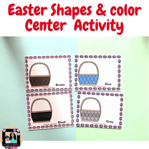 Easter Color & Shapes Centers for Preschool & Pre-K by Fun Learning With Us