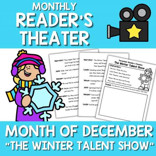 December Readers Theater Script | Fun Winter Reading Activity Skit Play ...