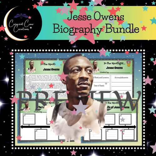 Sports Athlete and Medalist Jesse Owens Biography Bundle | TPT