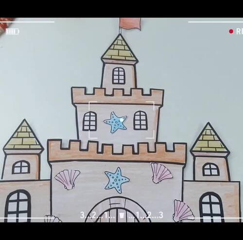 Build a Sandcastle Craft - Summer Coloring Pages - summer craft template.
