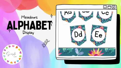 Printable | Alphabet | Watercolour | Meadows | Bunting Display by ...