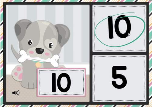 Number Ten with Boom Cards™ | Puppy | Number 10 Recognition | Digital