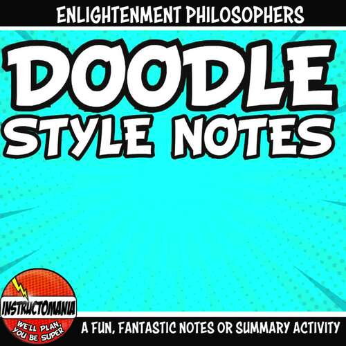 Doodle Style Notes Age of Reason the Enlightenment Thinker Review Activity