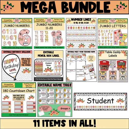 Mega Bundle | It's Simply A Safari | Classroom Management & Decor ...