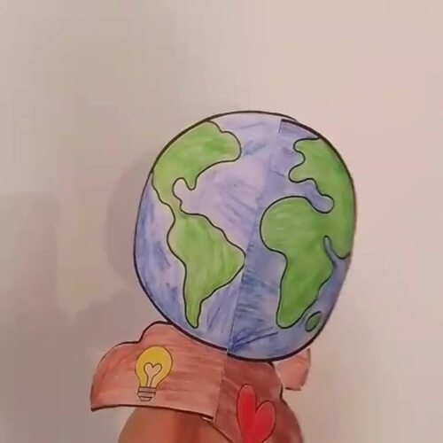 Earth Day 3D Craft, Color, Cut & Assemble Activity, Easy Spring craft ...