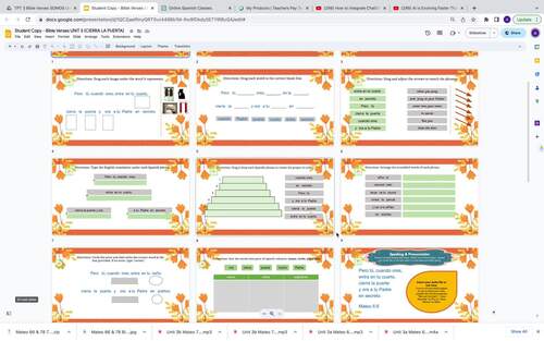 Unit 3 Spanish Bible Verse Activities Matthew 6:6 & 7:8 Cierra la puerta