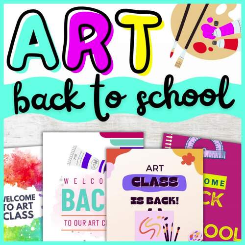 Art Room Back to School Posters and Banner | Art Classroom Decor ...