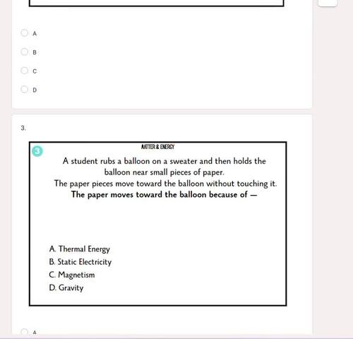 4th Grade NGSS Science Task Cards Force Motion Energy Transfer Collision #2