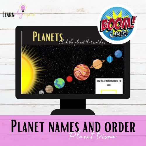 Boom Cards™ Planets trivia; Their order and distance from the sun