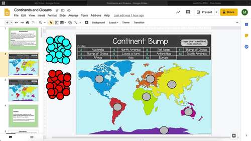 Continents and Oceans Digital Activities and Games for grades 3 to 5