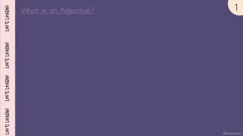 Digital ADJECTIVES | NO PREP & ENGAGING ANIMATED Google Slides + Printables