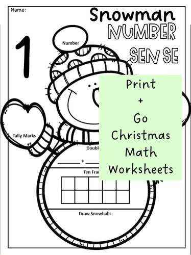 Christmas Math Worksheets 1st Grade Morning Work December Math Spiral ...