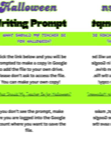 Halloween Opinion Writing Prompt | What Should My Teacher Be? | PreK ...
