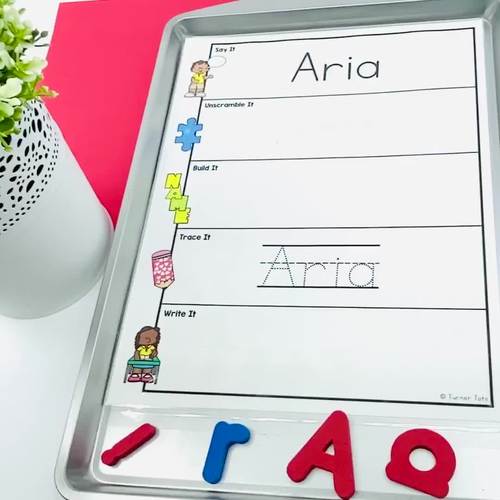 Editable Name Mat - Name Practice Activities by Turner Tots | TPT