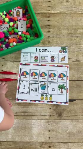 Kindergarten Sentence Unscramble | Fine Motor Writing Activity I Summer ...