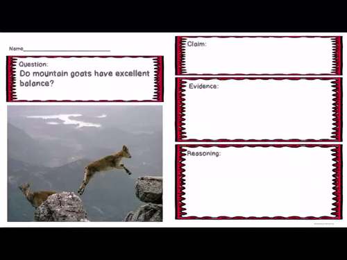 8 CER Image Writing Prompts SET 3 Bell Ringers Graphic Organizers-Science