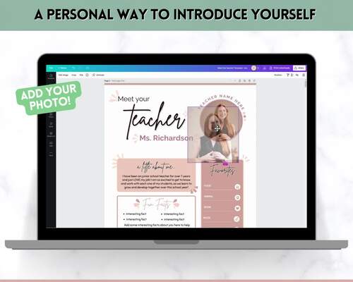 Meet the Teacher Template | Editable Introduction letter for Teachers ...