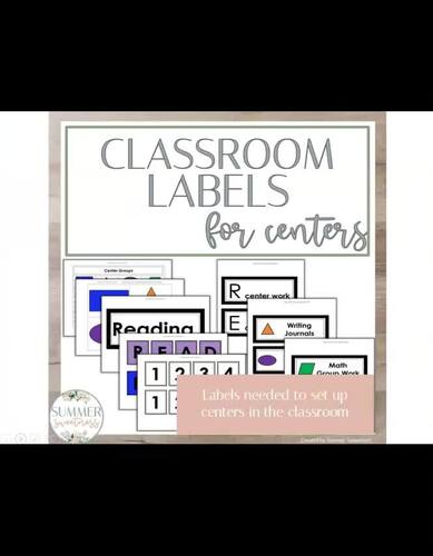 CENTER Labels and Posters by Summer Sweetness | TPT