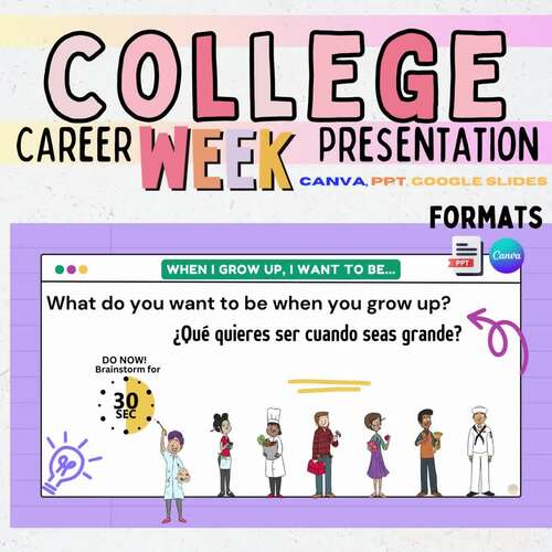 College and Career Readiness Week | Bilingual Presentation | TPT