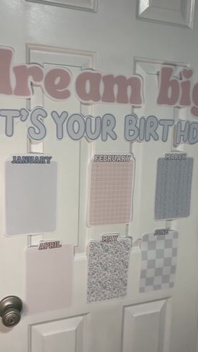 Birthday Bulletin Board Display - DAYDREAM - Classroom Decor by Swift Math