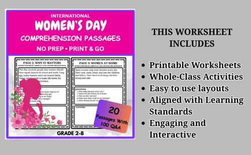 International Women’s Day Reading Comprehension | Grades 2–8 by ...