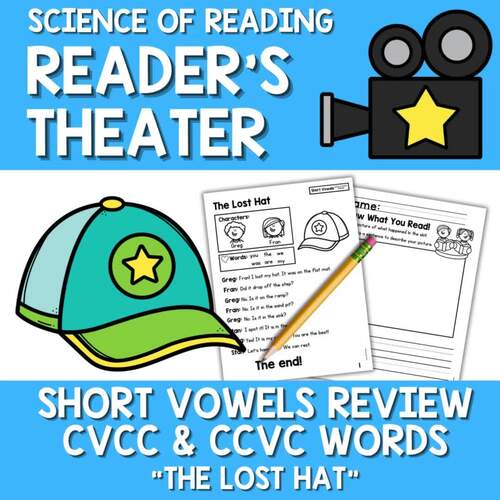 Decodable Readers Theater Short Vowels CVCC CCVC Words Phonics Small ...