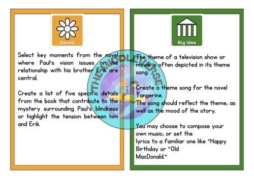 Tangerine Task Cards Using Icons of Depth & Complexity™ by The MiddleVerse