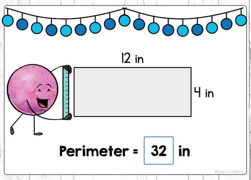 Area and Perimeter of Rectangles Digital Boom Cards - 4th Grade Math Review