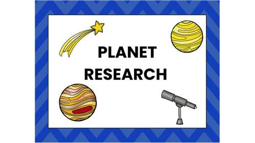 Planet Research, Graphic Organizers, Writing Pages for Reports by J Co ...