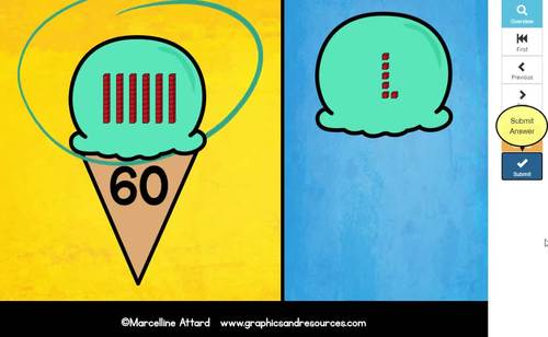 SUMMER BOOM CARDS DISTANCE LEARNING 1ST GRADE PLACE VALUE GAME BASE TEN ...