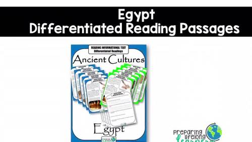Ancient Egypt Differentiated Reading Passages (Print & Digital Versions)