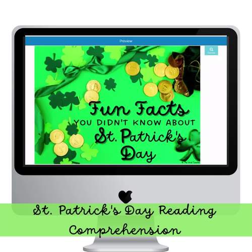 St. Patrick's Day Activity Reading Passages + Comprehension Questions ...