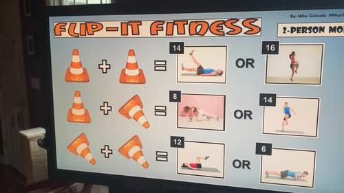 Flip-It Fitness! - Powerpoint version with Animated GIFs - 2 and 3-person