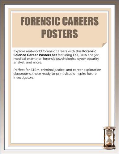 Forensic Science Careers Posters | STEM Career Exploration | TPT