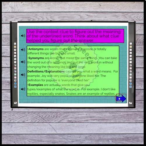 Context Clues Strategies Tier 2 Vocabulary Middle School BOOM Cards 3
