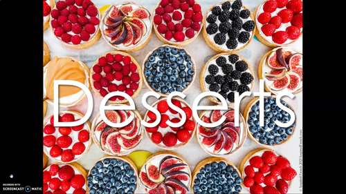 French Dessert Pastry Comprehensible Input Vocabulary Culture Image No Prep