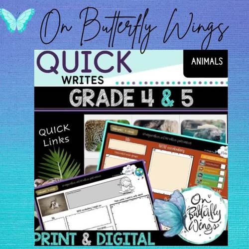 Information Writing Prompts Animals Set 1 by On Butterfly Wings