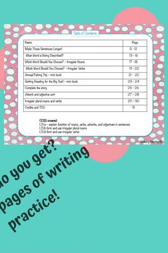 Writing with Adjectives and Adverbs AND Irregular Nouns and Verbs