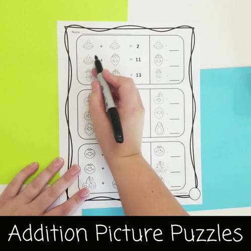Math Logic Puzzles Addition Sums to 20 Early Elementary Enrichment Packet