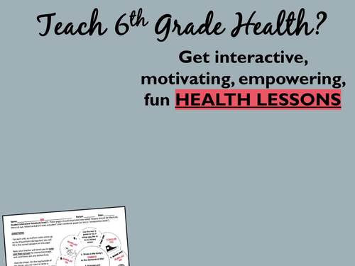 6th Grade Middle School Health / 7th Grade Jr. High Health LEVEL 1 Full ...