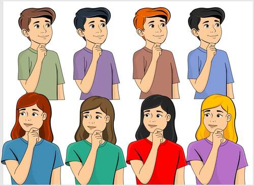 School Kids Illustration Vector Clipart 4, 52 PNG + Editables, Children ...