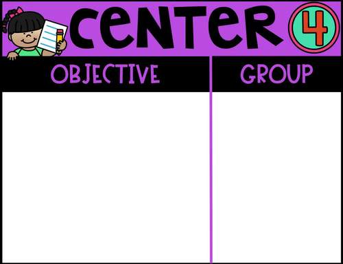 Bright Color Center/Station Posters Class Decor by Inside Inspiration ...