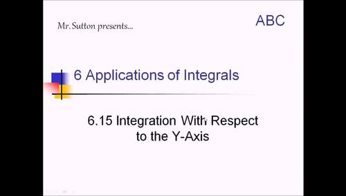 Integration With Respect to the Y-Axis by Mr Sutton Presents | TPT