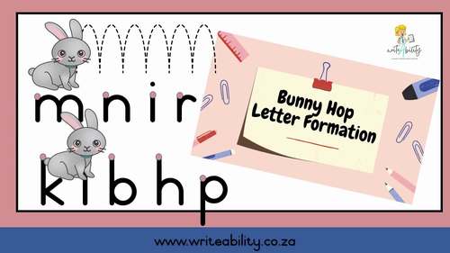 Handwriting. Bunny Hop Letter Formation Video/PowerPoint by WriteAbility